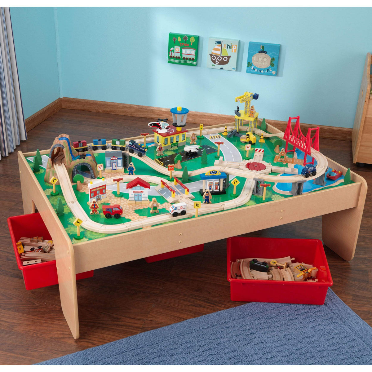 KidKraft Waterfall Mountain Train Set and Table – Mitact
